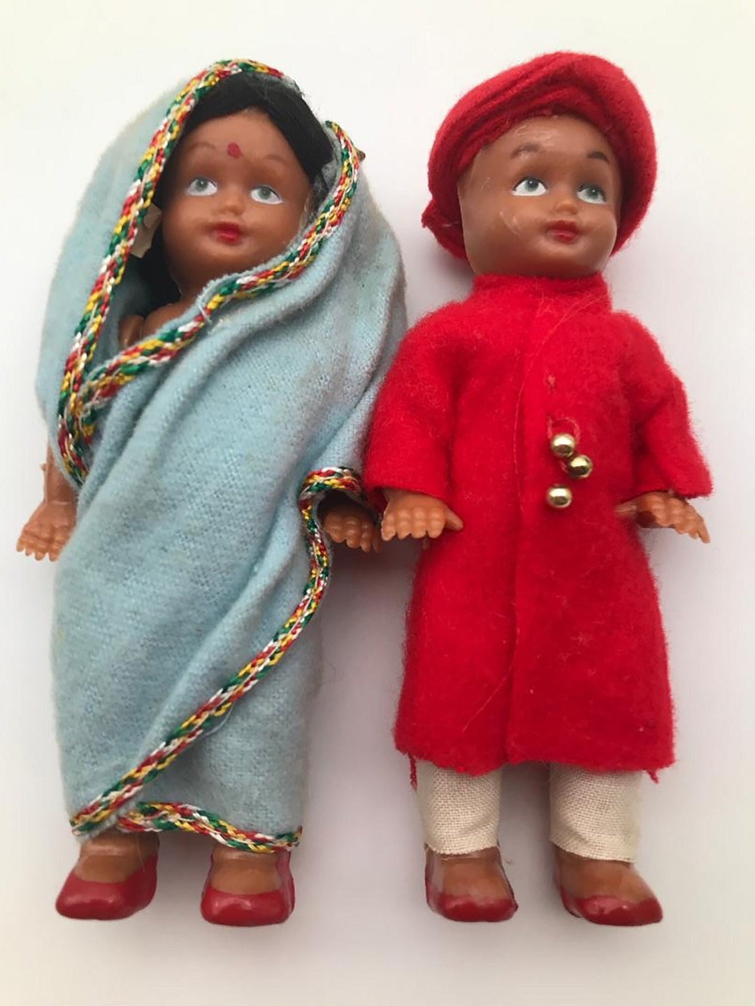 Vintage Miniature Plastic Folk Costume Dolls East Indian - Etsy