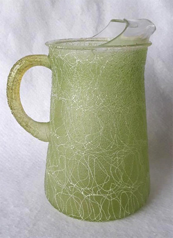 Vintage MCM Color Craft Spaghetti String Pitcher - Etsy