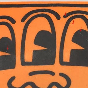 Keith Haring 1988 Three - Eyed Smiley Face Pin - Etsy