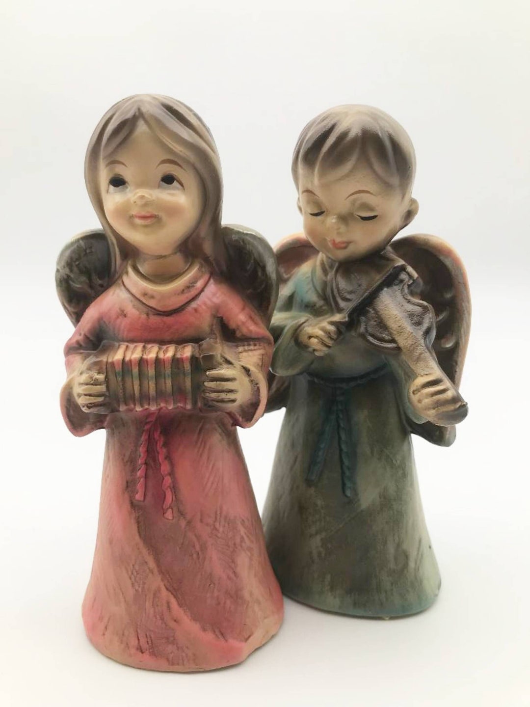 Vintage Girl and Boy Angel Figurines - Etsy