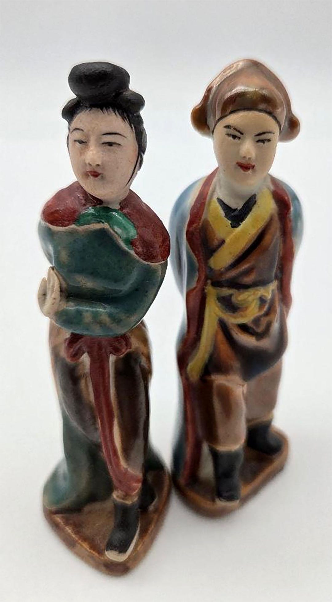 Vintage Porcelain Bisque and Glaze CSC Chinese Figurines - Etsy