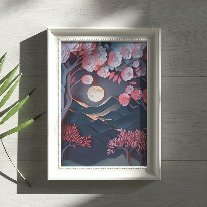 Four Seasons 3d Illustration Paper Craft Style Digital Art Instant ...