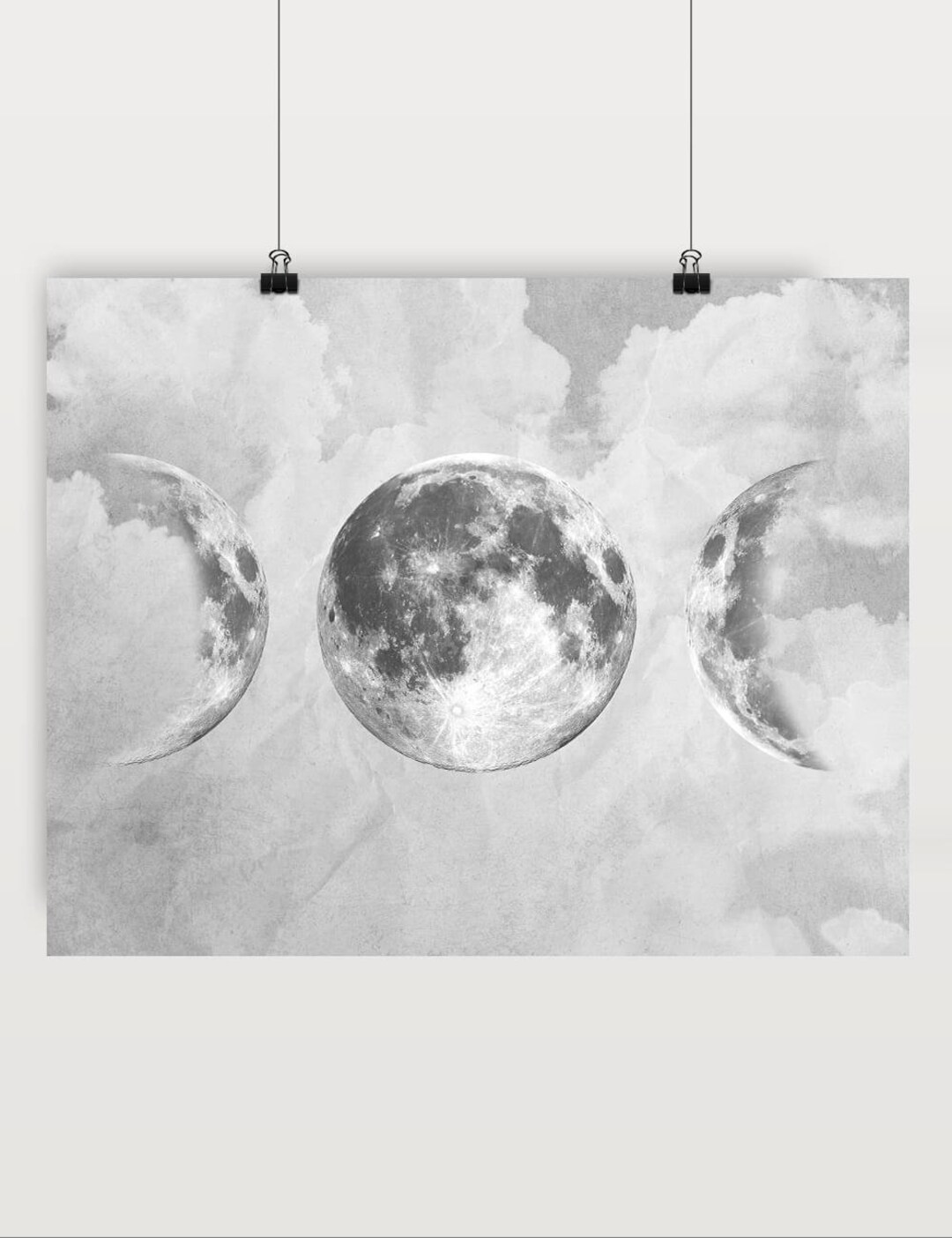 Triple Goddess Moon Wall Art Instant Digital Download Indigo Iris Boho ...