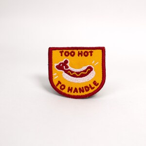 Embroidered Dog Patch | Too Hot to Handle Dachshund | Wiener Dog | Hot ...