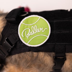 Embroidered Dog Patch | Baller | Tennis Ball - Etsy
