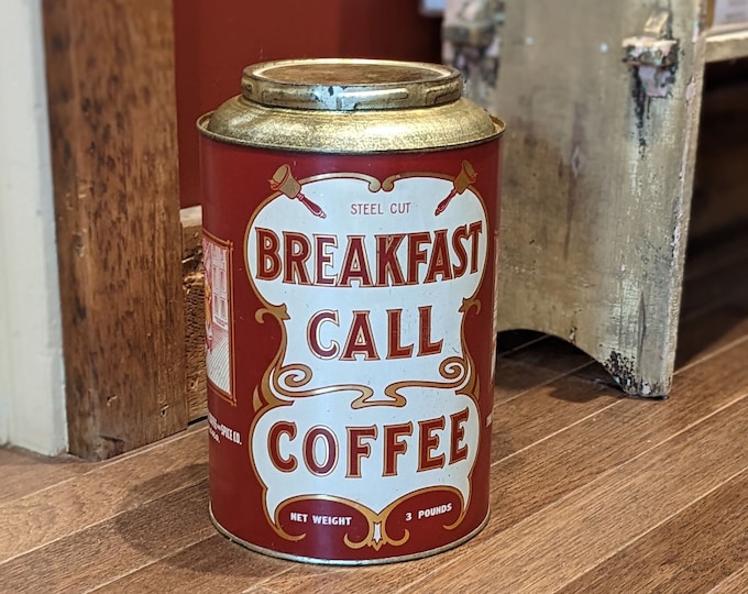 1930's Breakfast Call 3lb Coffee Tin- Denver Colorado, Collectable ...