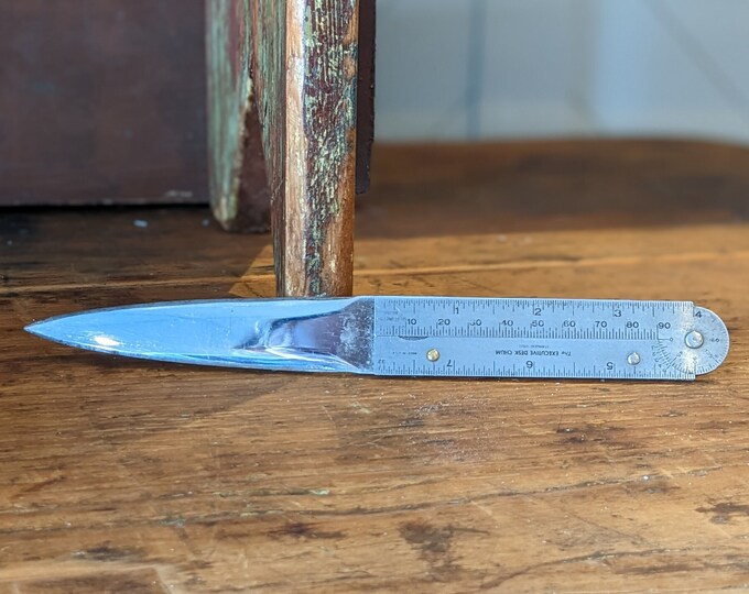 The Executive Desk Chum Stainless Steel Letter Opener, Ruler ...