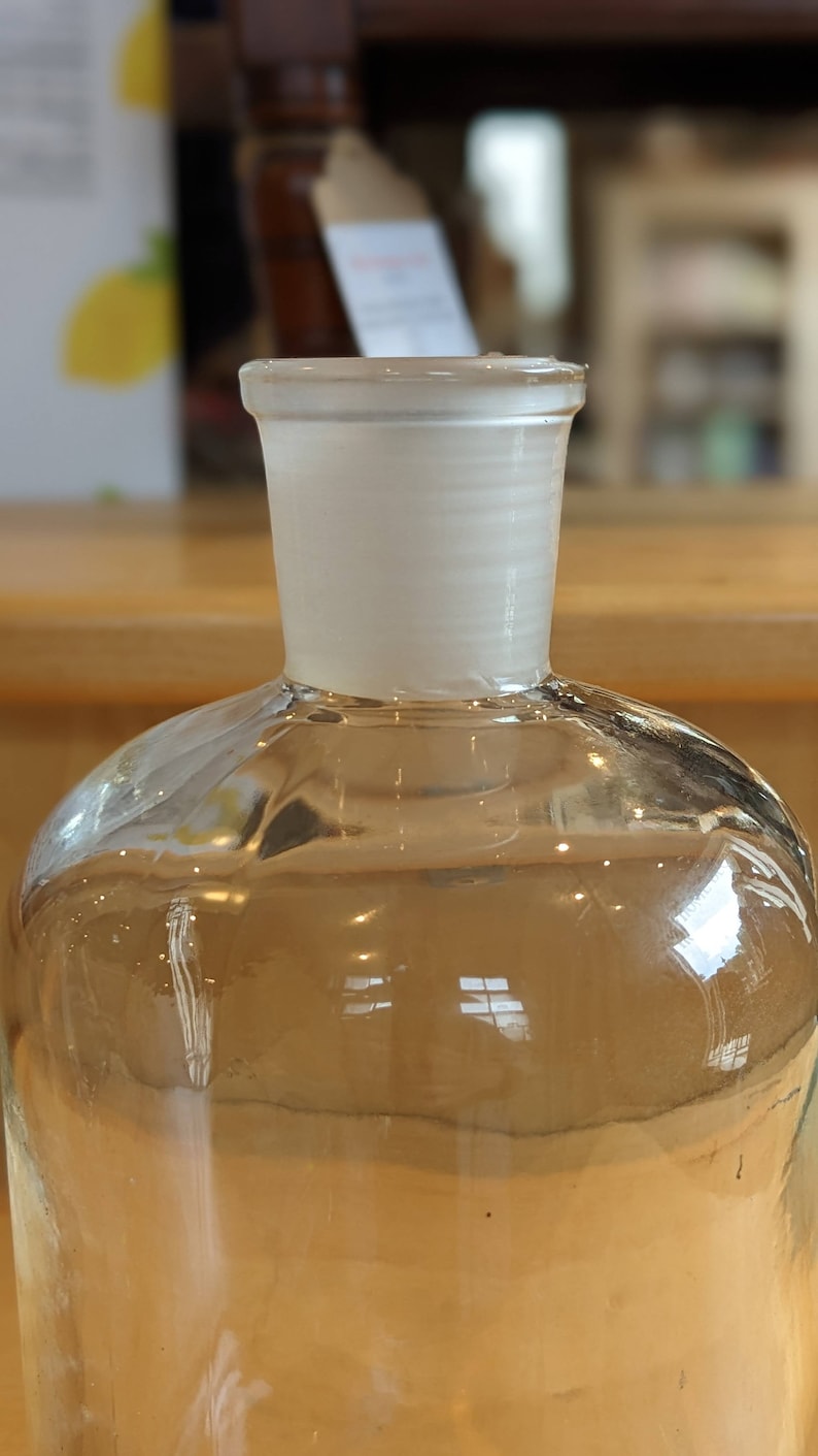 Vintage Large Pyrex Apothecary Bottle With Stopper, Health, Wellness ...