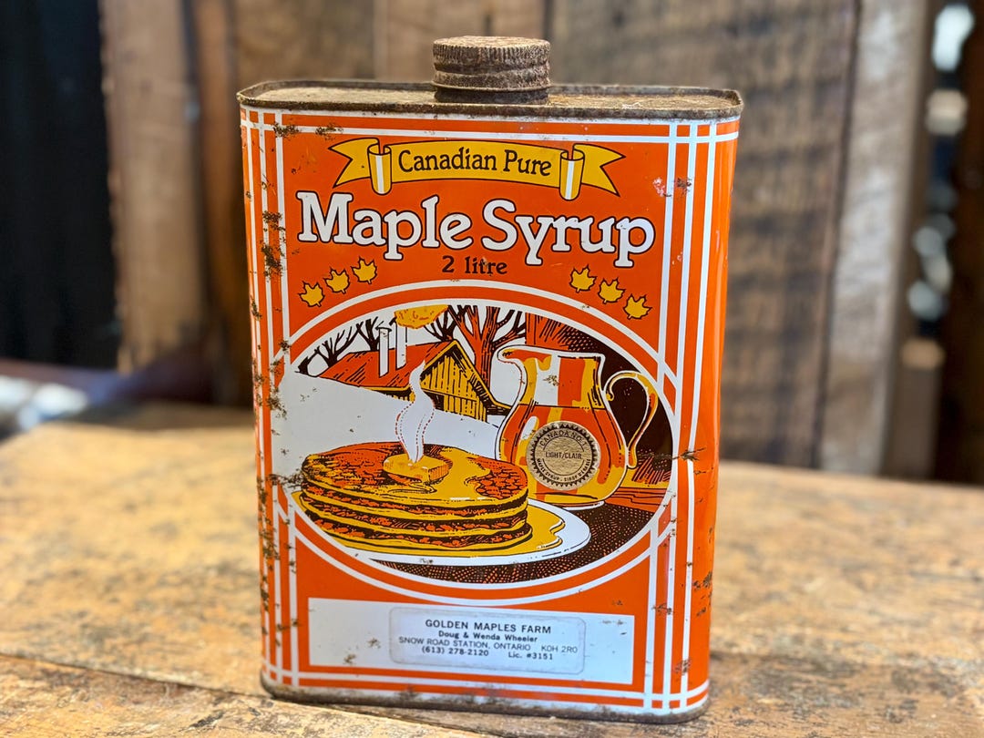 Canadian Pure Maple Syrup 2 Litre Tin - Etsy