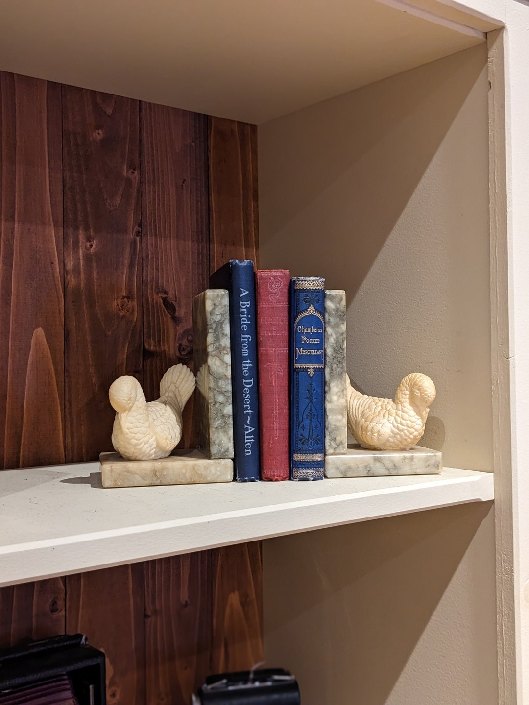 Vintage Alabaster Bookends Made in Italy- Doves - Etsy