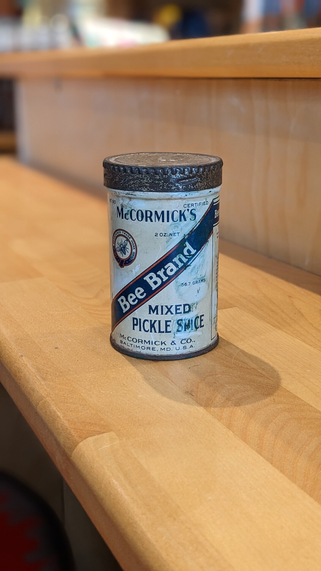 Vintage Mccormick's Bee Brand Pickle Spice Tin, Collectable ...