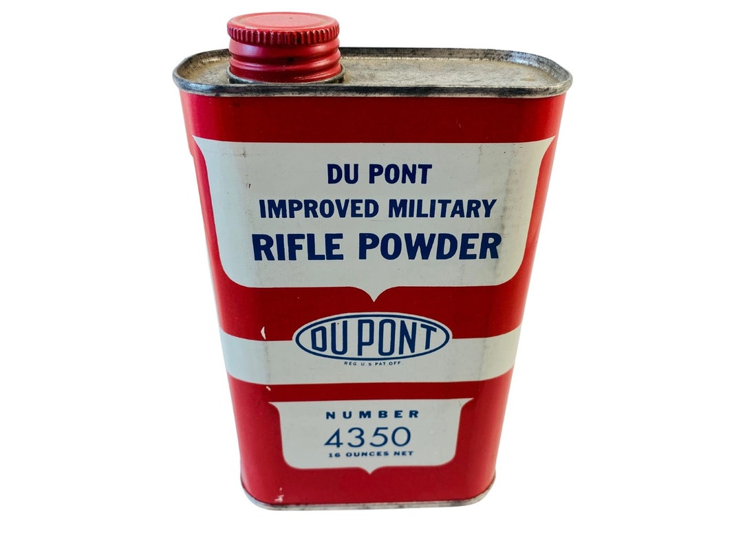 Vintage Dupont Improved Military Rifle Powder Tin - Etsy
