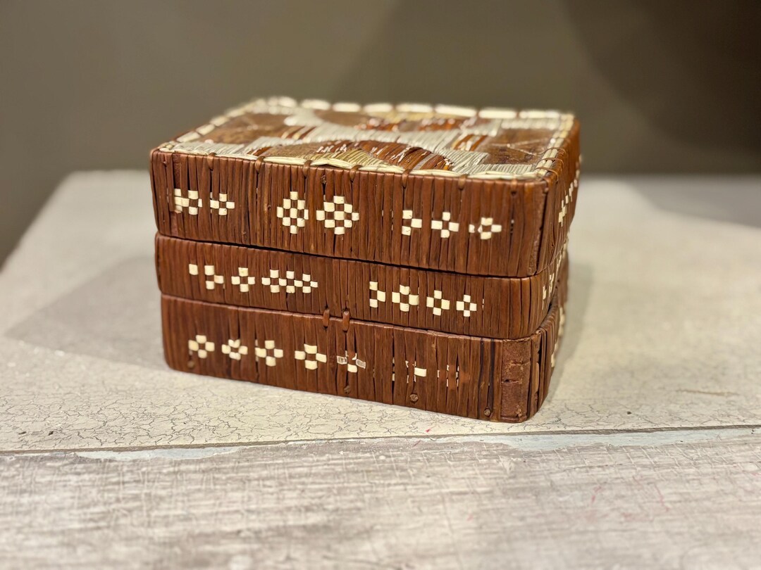 Antique Mi'kmaq Birch Bark Quill Box - Etsy