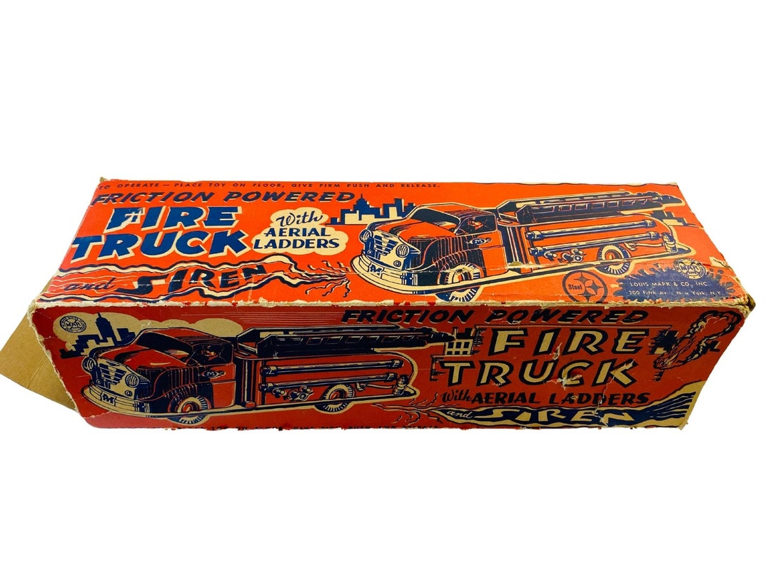Vintage Marx Friction Power Fire Truck (box Only) - Etsy