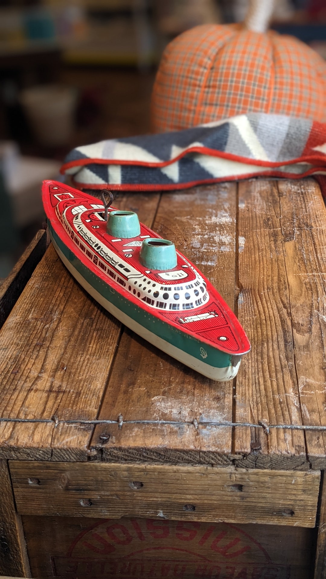 1940s Wolverine Tin Lithograph Wind up Ocean Liner Ship Toy - Etsy