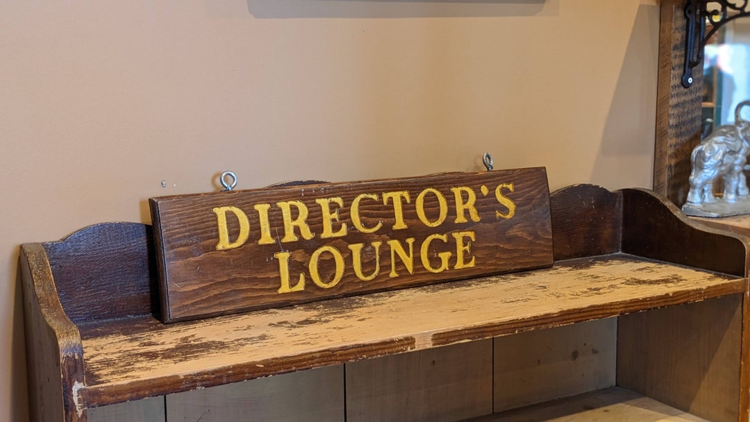 1940's Directors Lounge Double Sided Sign, Collectable, Decor, Signage ...