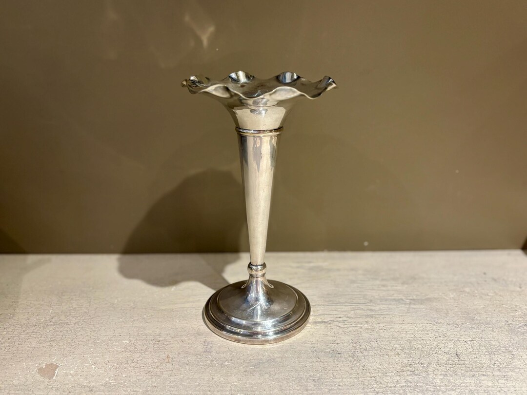 Vintage Silver Plated Conical Posy or Bud Vase - Etsy