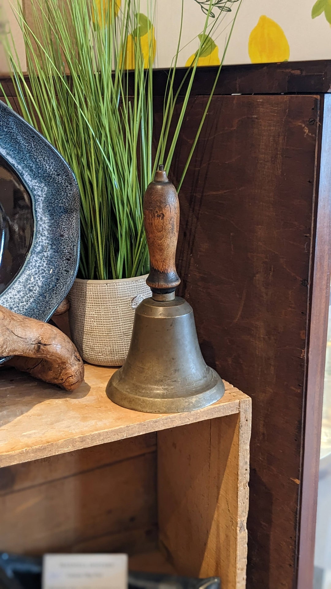 Antique Brass Teacher's School Bell, Collectable, Office Decor, Teacher ...