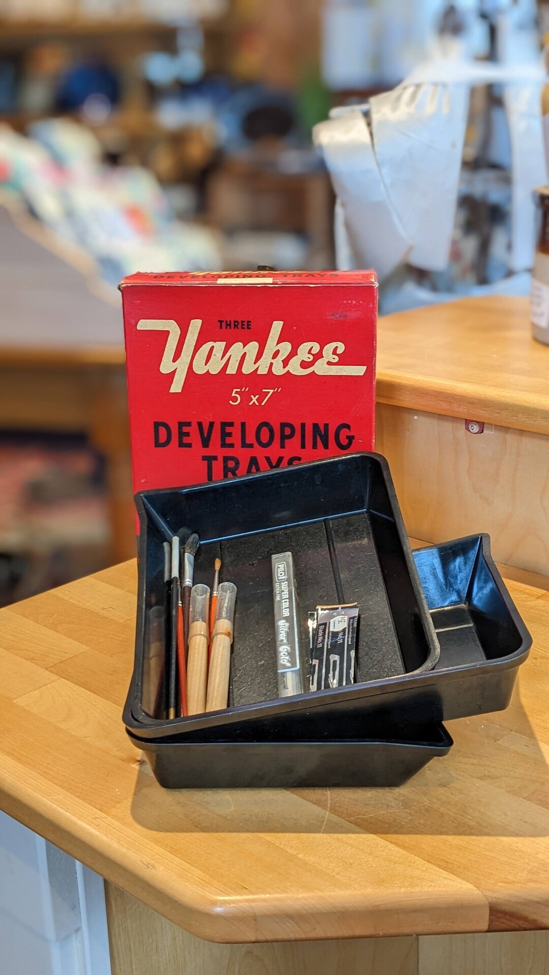 Vintage 3 Yankee Developing Trays With Accessories in Original Box ...