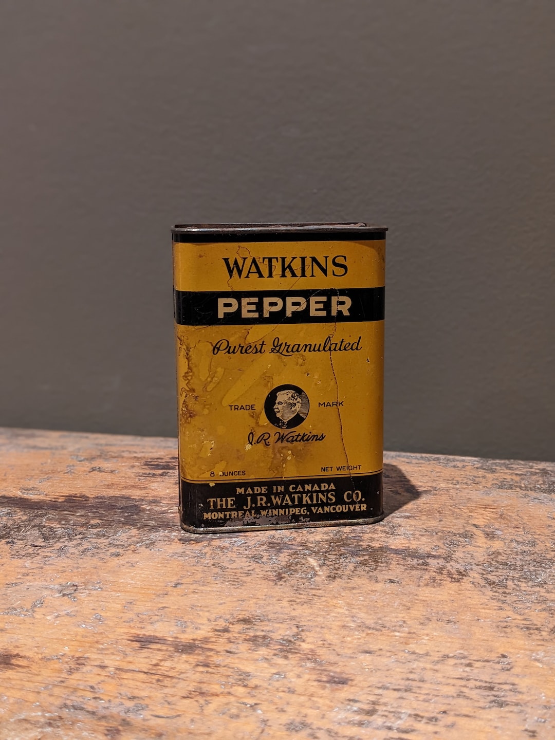 Vintage J.R. Watkins Pepper Tin - Etsy