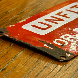 Vintage Porcelain Sign Unfit for Drinking - Etsy
