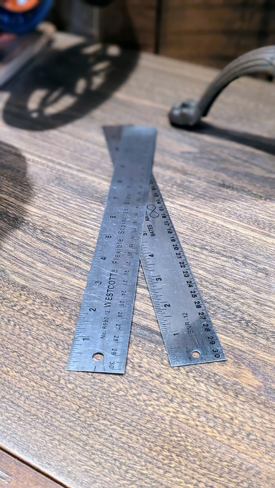 Vintage Westcott & Bates National Stainless Steel Flexible Rulers (set ...