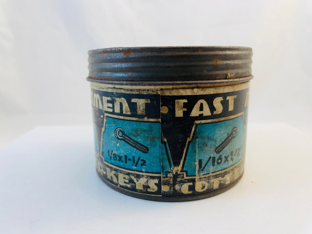 Vintage Cotter Pin Tin Container With Pins - Etsy