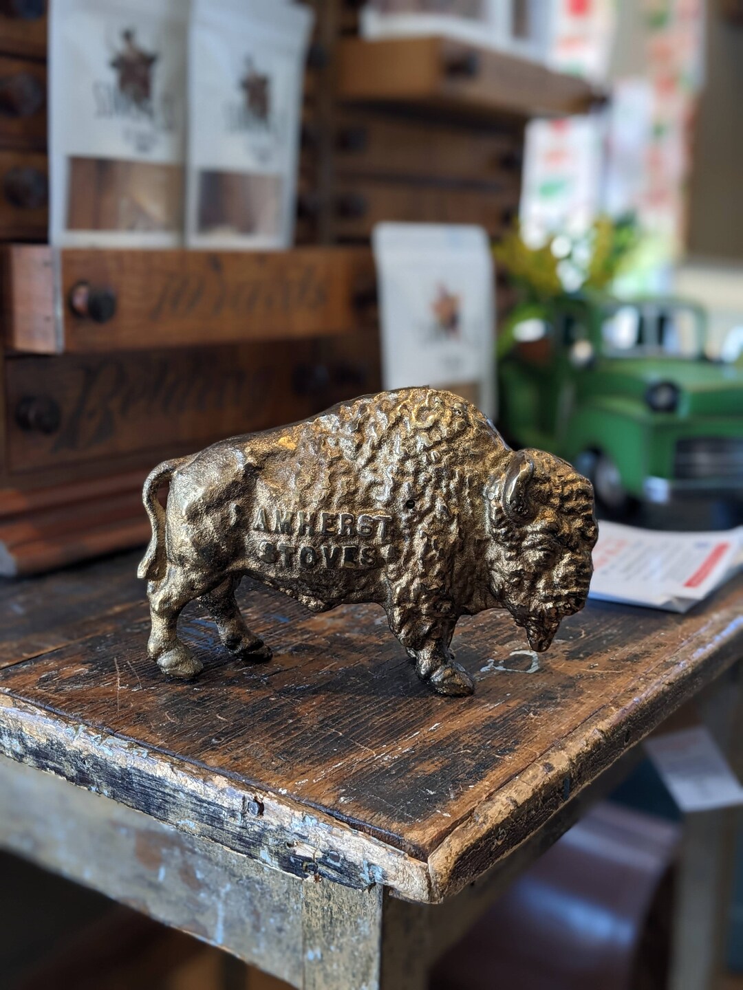 Antique Amherst Stoves Cast Iron Buffalo Bank C.1920- Original Paint - Etsy
