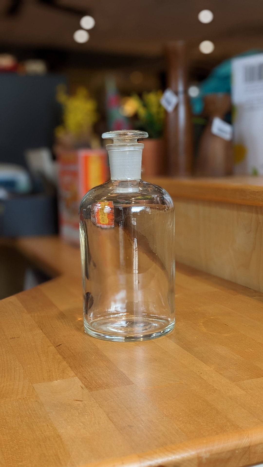 Vintage Large Pyrex Apothecary Bottle With Stopper, Health, Wellness ...