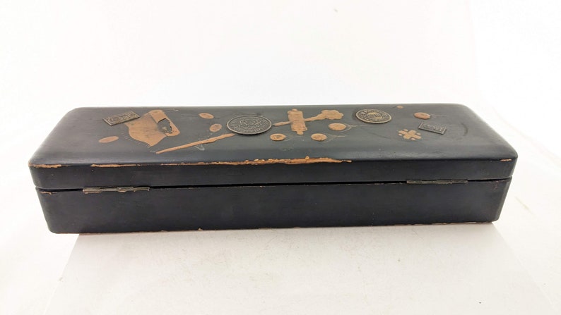 Caja cilíndrica decorada de estilo oriental vintage con relieve. - Etsy ...