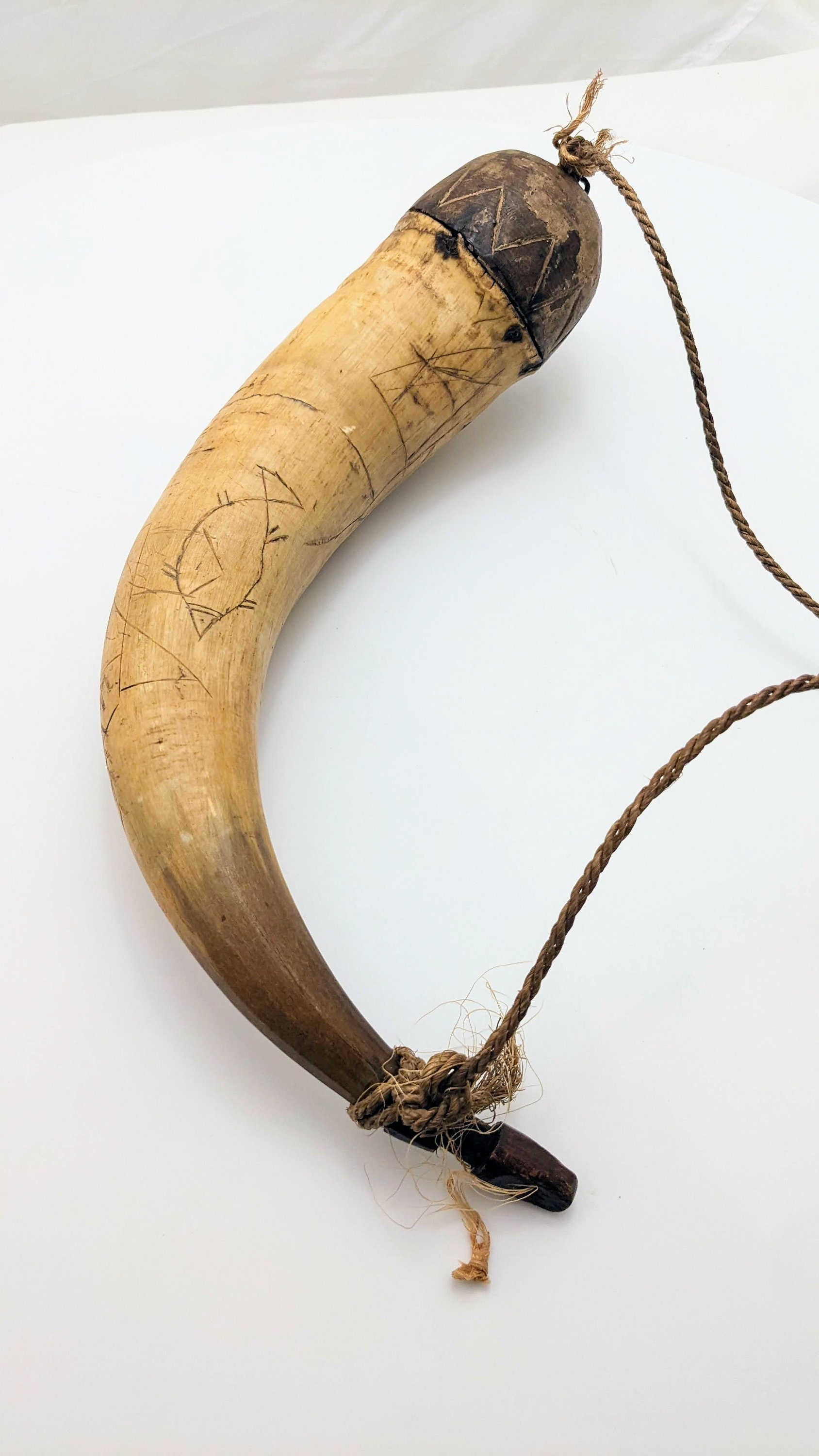 Antique Carved Powder Horn by Jacob Hefford C.1890s - Etsy