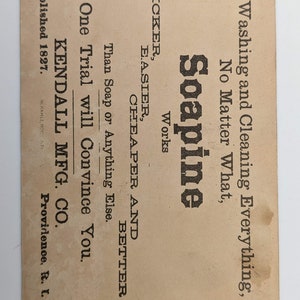 19th Century Soapine Tobogganing Trade Card, Collectable, Advertising ...