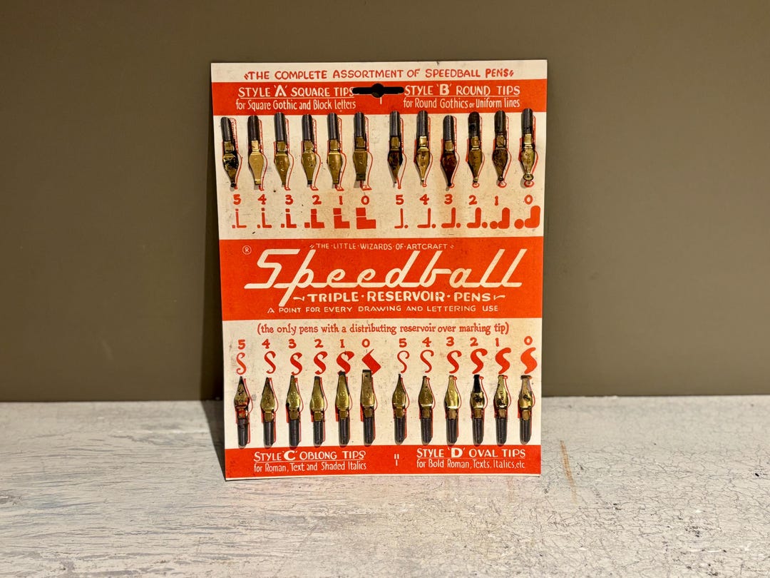 Vintage Speedball Triple Reservoir Pen Nibs "for Every Drawing and ...
