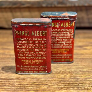 Vintage Prince Albert Pocket Sized Tobacco Tin (set of 2) - Etsy
