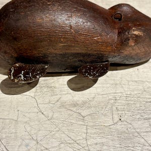 Small Vintage Folk Art Beaver Fishing Decoy - Etsy