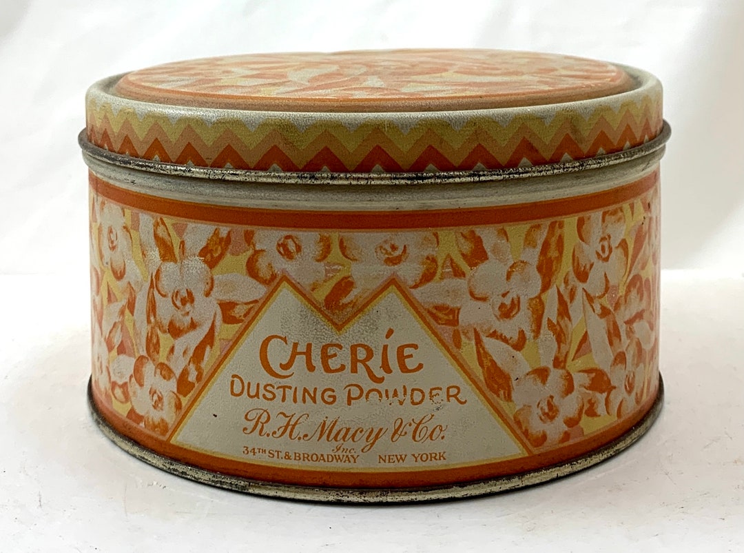 Vintage R.H. Macy Dusting Powder Tin - Etsy