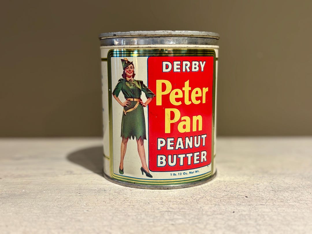 Vintage Derby Peter Pan Peanut Butter Tin - Etsy