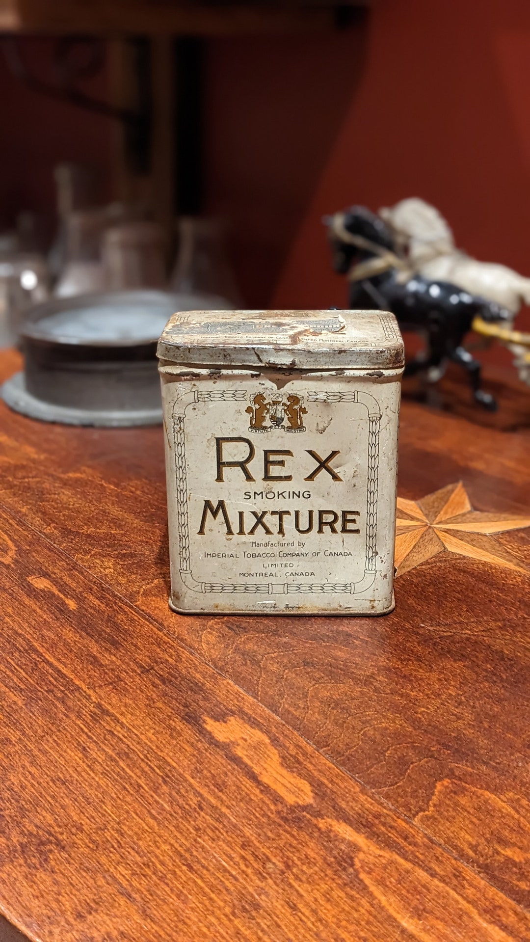 Antique Rex Tobacco Tin - Etsy