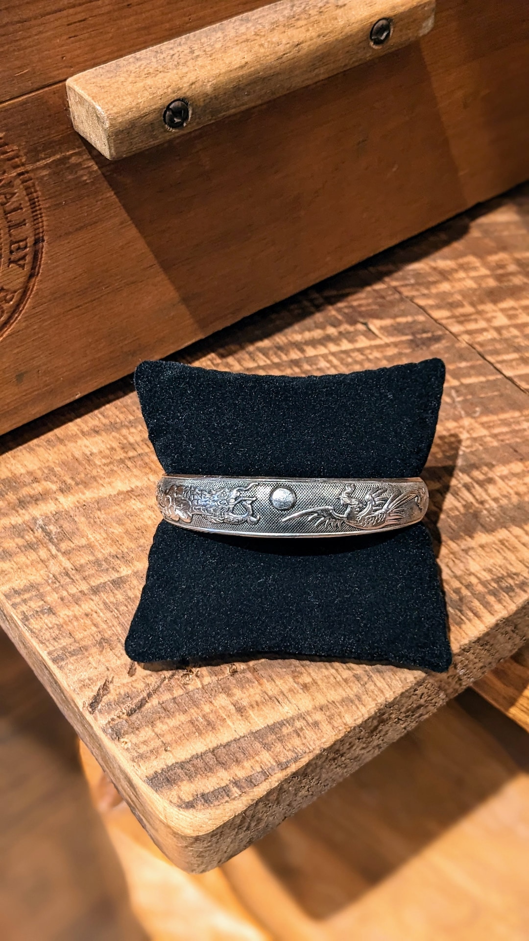 Vintage Asian Silver Bracelet (unmarked) With Dragon, Collectable ...