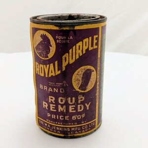 Vintage Rare Royal Purple Brand Roup Remedy Tin - Etsy