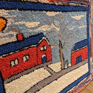 Vintage Folk Art Hand Hooked Rag Mat C.1940 - Etsy