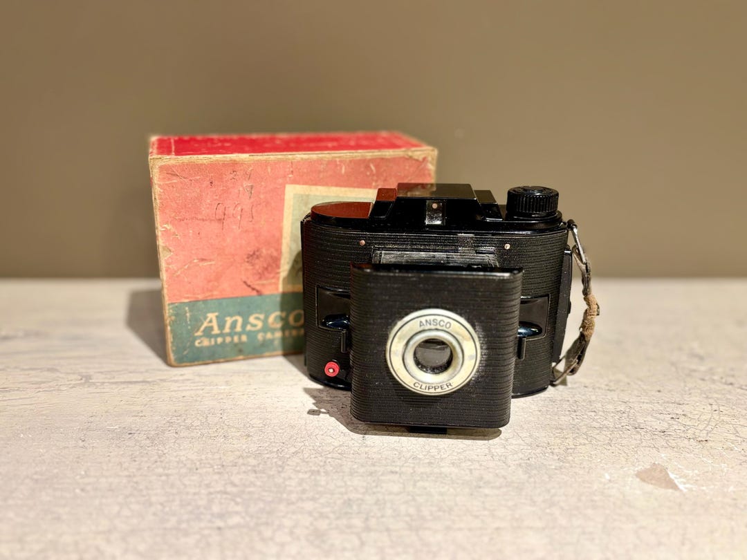 Vintage 1940s Ansco Clipper Telescopic Camera With Original Box - Etsy