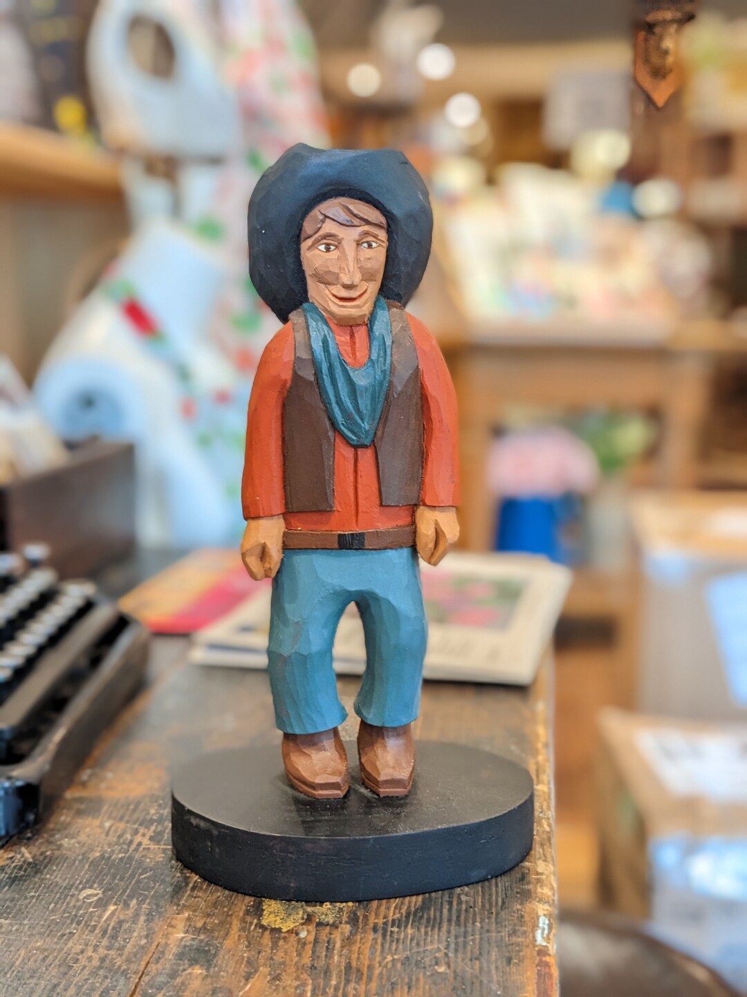 Quebec Carving of a Cowboy - Etsy