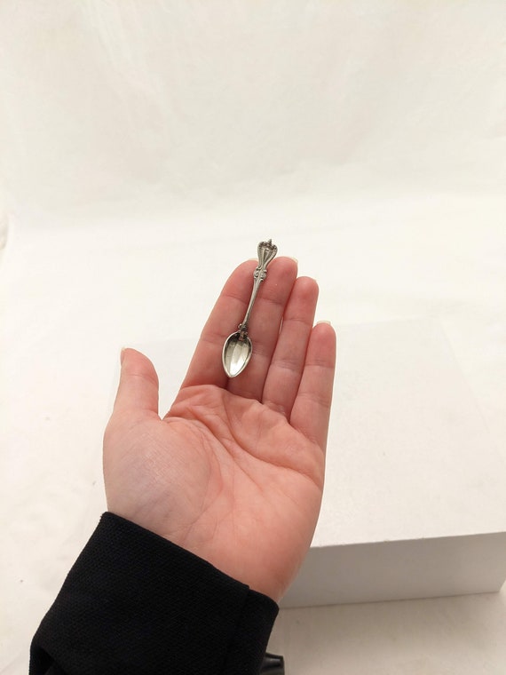 Vintage Spoon Shaped Lapel Pin - Gem