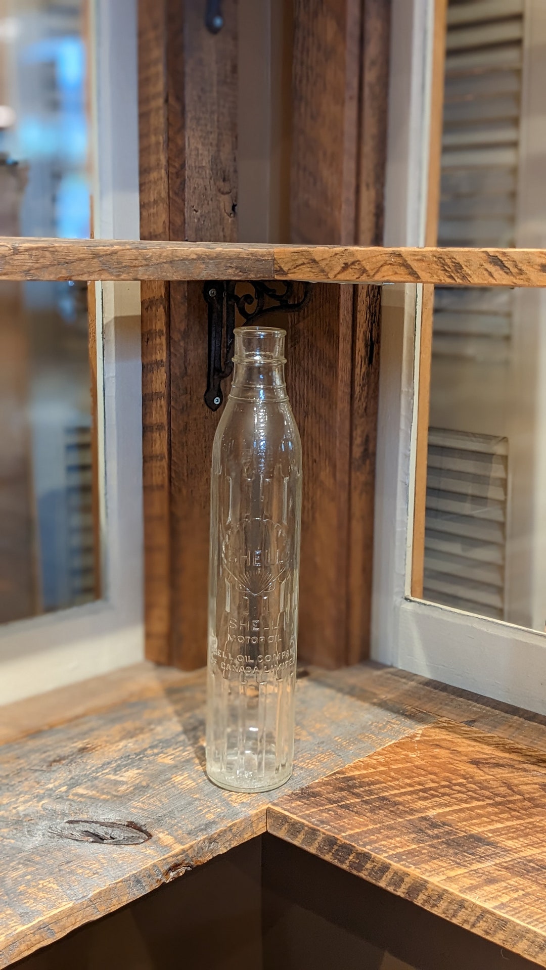 1930's Shell Oil Glass Bottle Canadian, Gas, Transportation ...