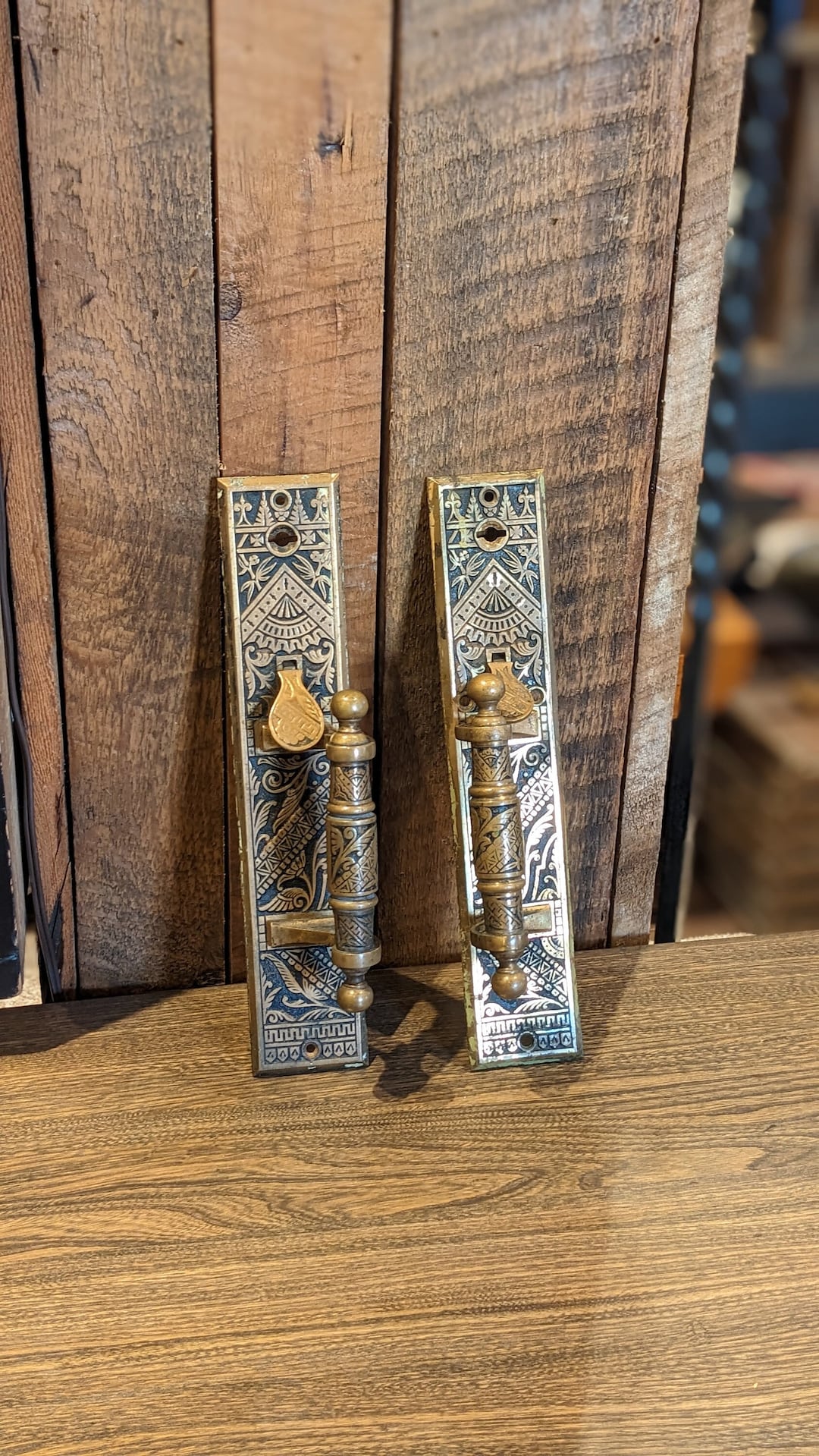 19th Century Brass Eastlake Entry Thumb Latch Door Handle Set, Rare ...