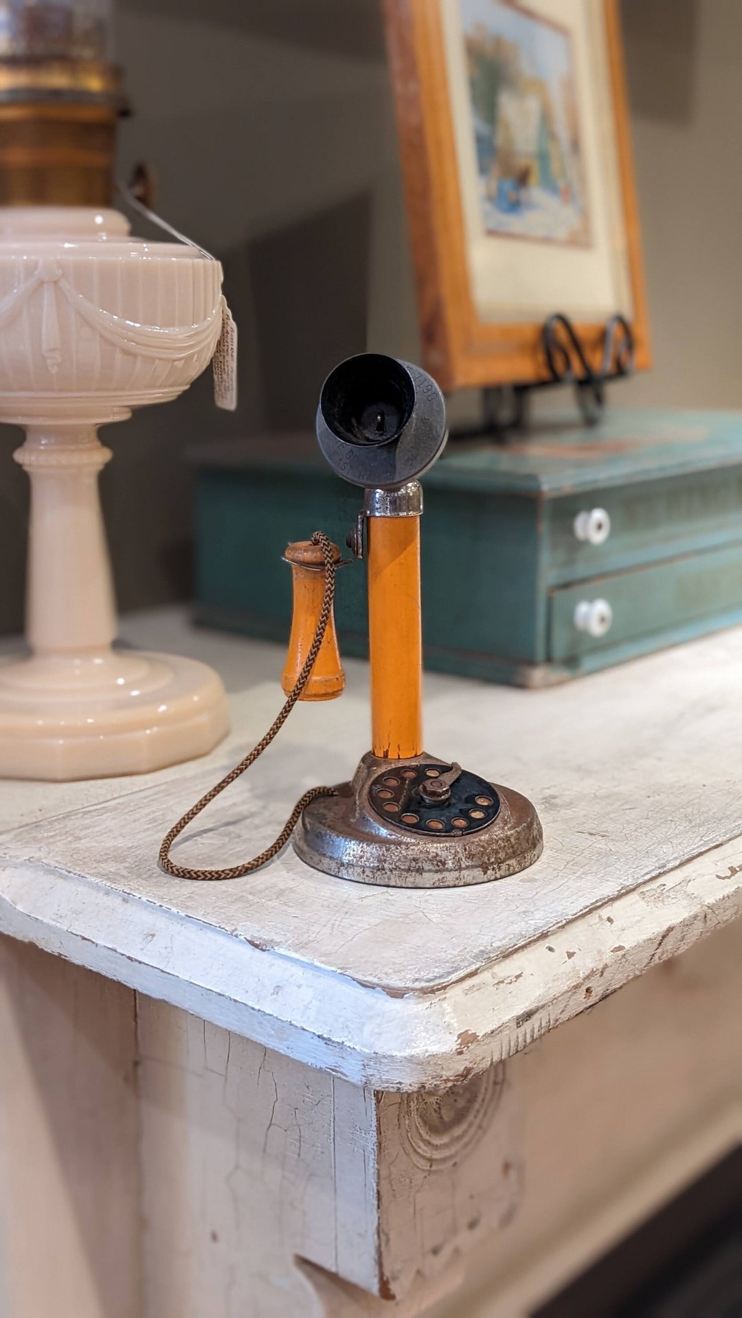 Early Toy Candlestick Telephone With Bell - Etsy