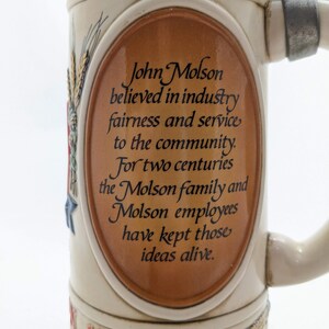 Vintage John Molson Beer Stein With Lid 1786-1886 - Etsy