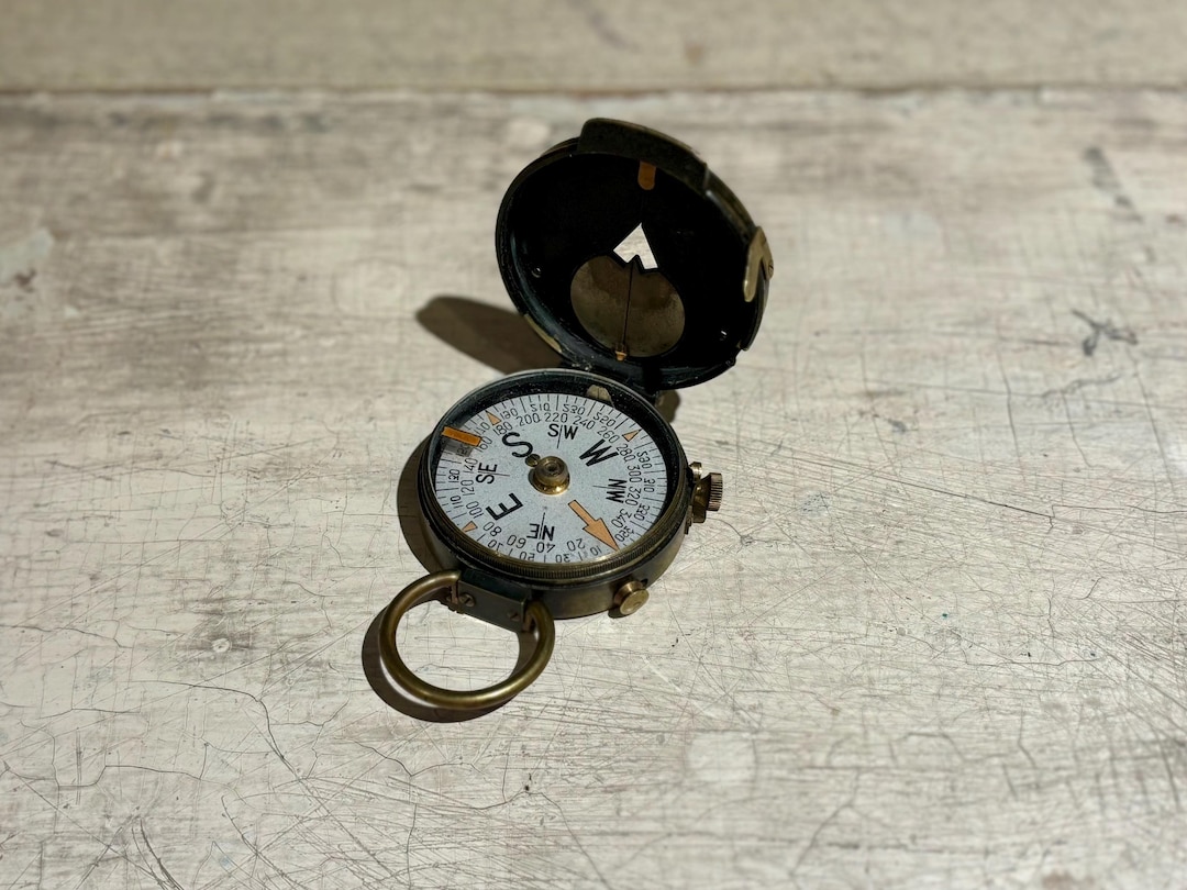 Antique WW1 United States Engineer Corps Brass Compass Made by Cruchon ...