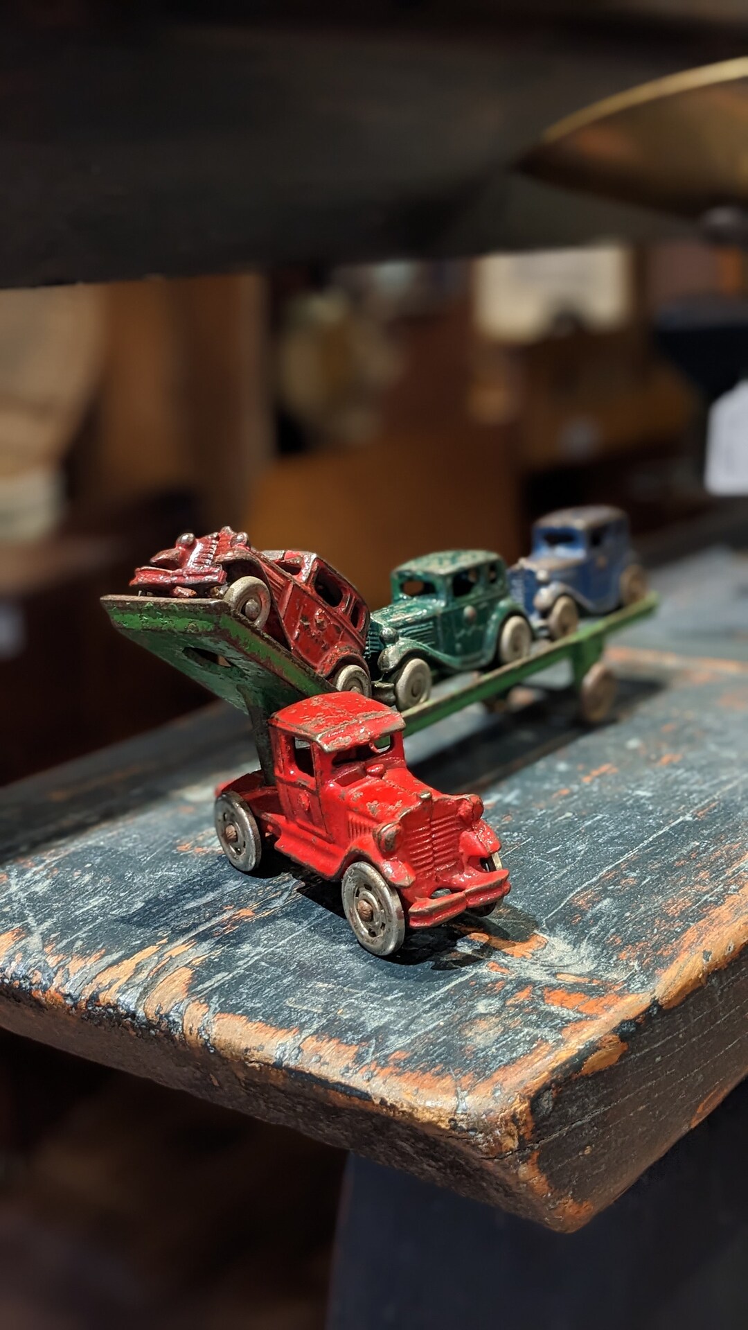 Vintage AC Williams Cast Iron Austin Car Carrier Toy C.1930's ...